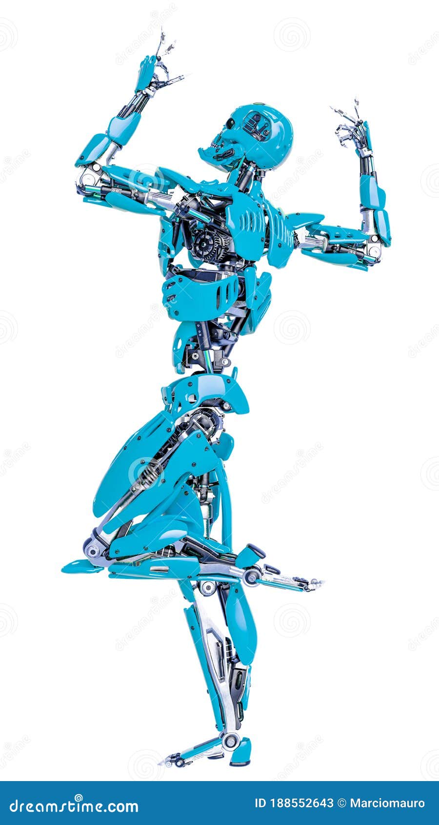 Android Gym Pose Number Two Stock Illustration - Illustration of ...