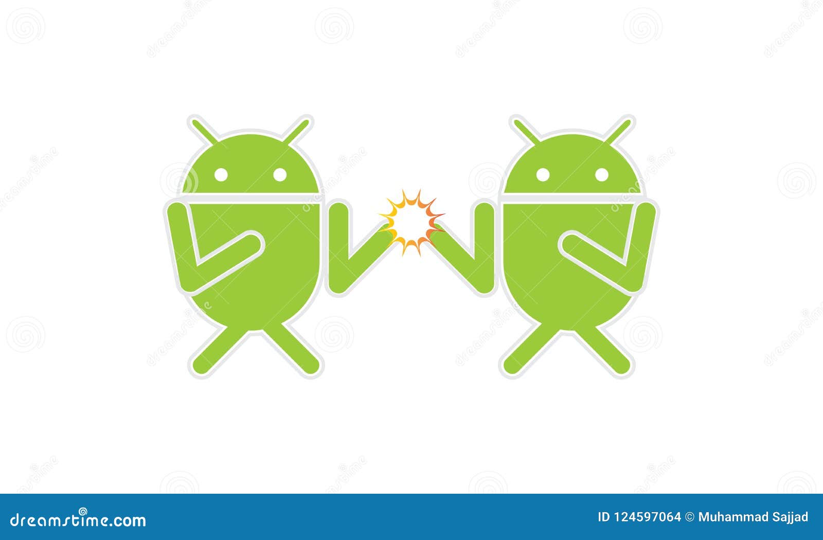 Android Logo Fight Mit Android Logo Template Redaktionelles Stockbild ...