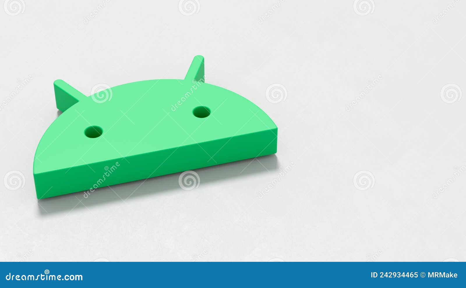 Android Logo on Light Grey Background with Copy Space Editorial Image ...