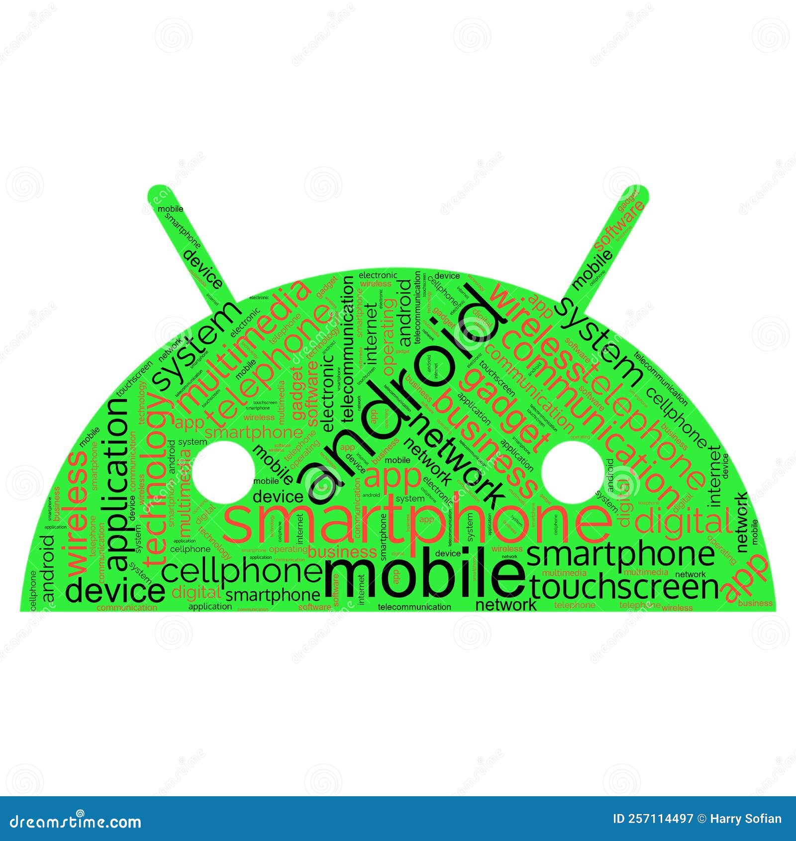 Android Logo with Word Android Concept Stock Illustration ...