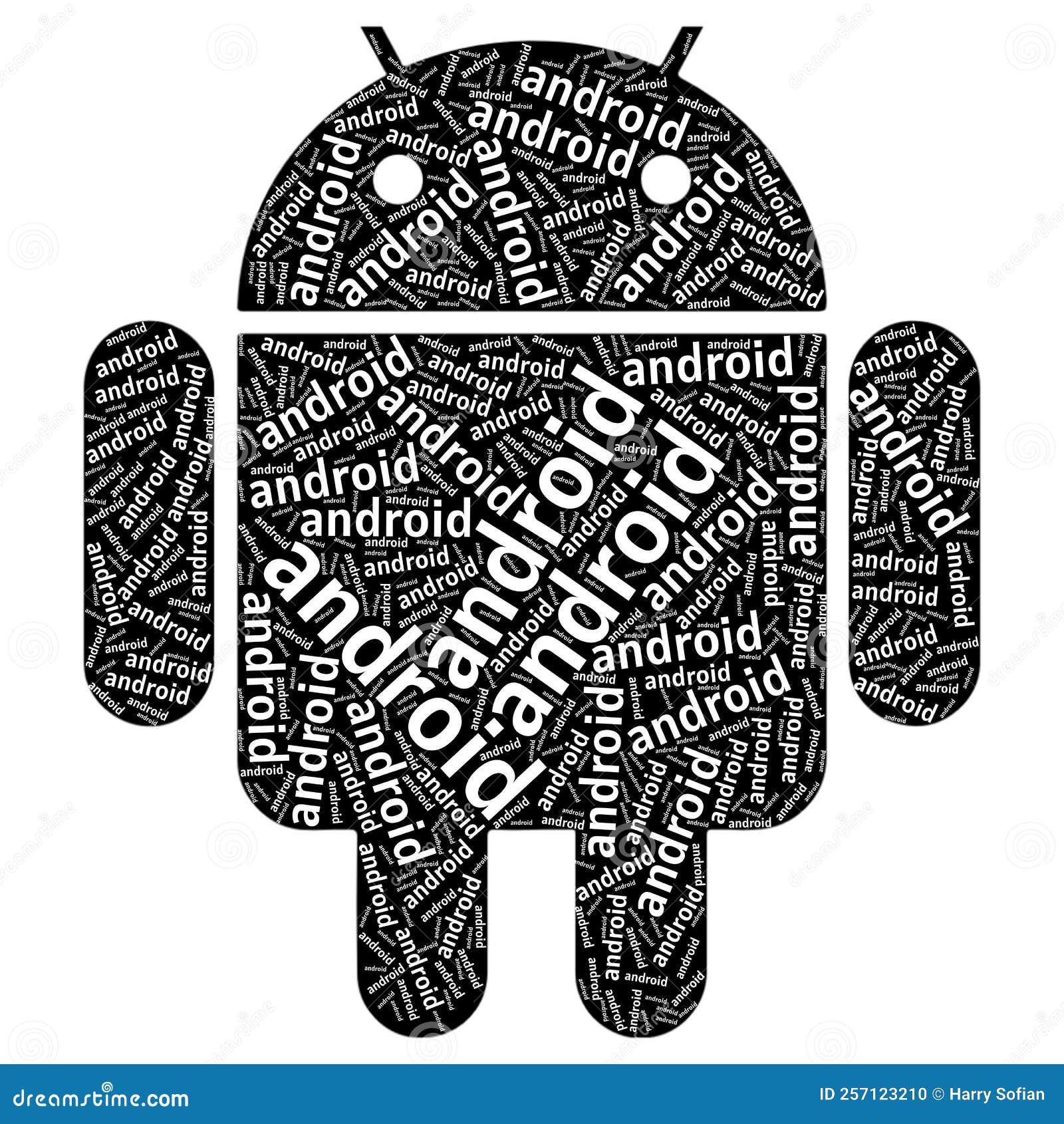 Android Logo with Word Android Concept Stock Illustration ...
