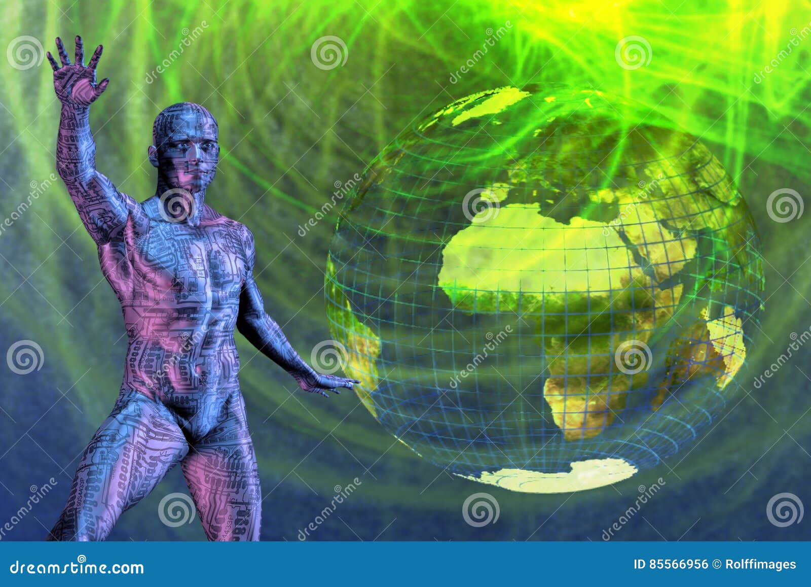 Android Man stock illustration. Illustration of digital - 85566956