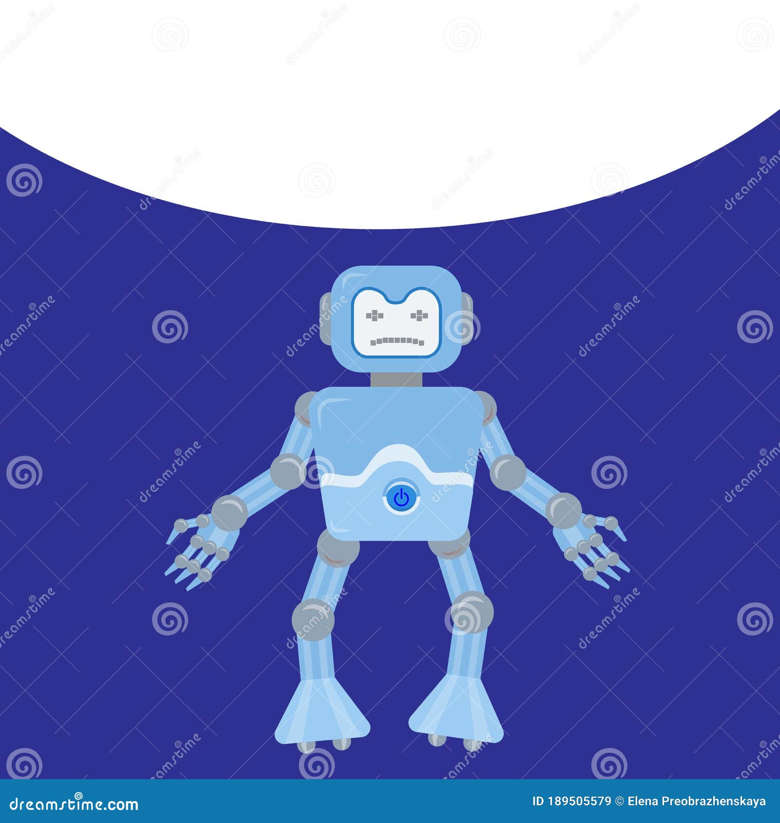 Android Mechanical Robot with Sad Facial Expressions. the Robot is ...