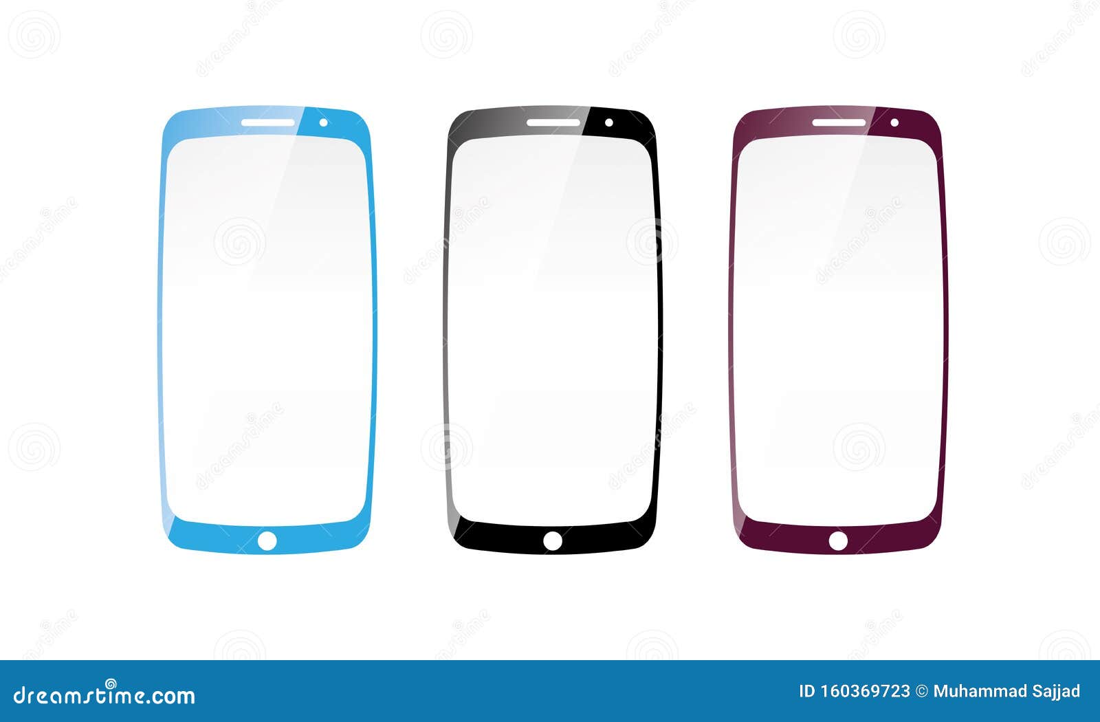 Generic Touch Screen Cell Phone Cartoon Vector | CartoonDealer.com ...