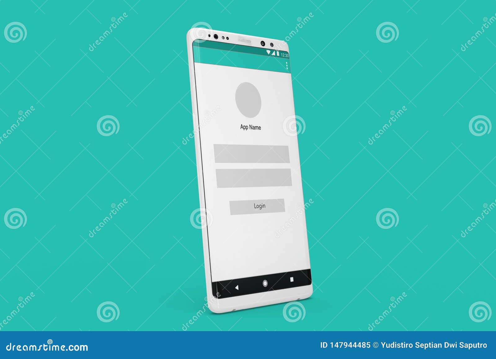 Android Mockup Simple Login User Wireframe Stock Illustration ...