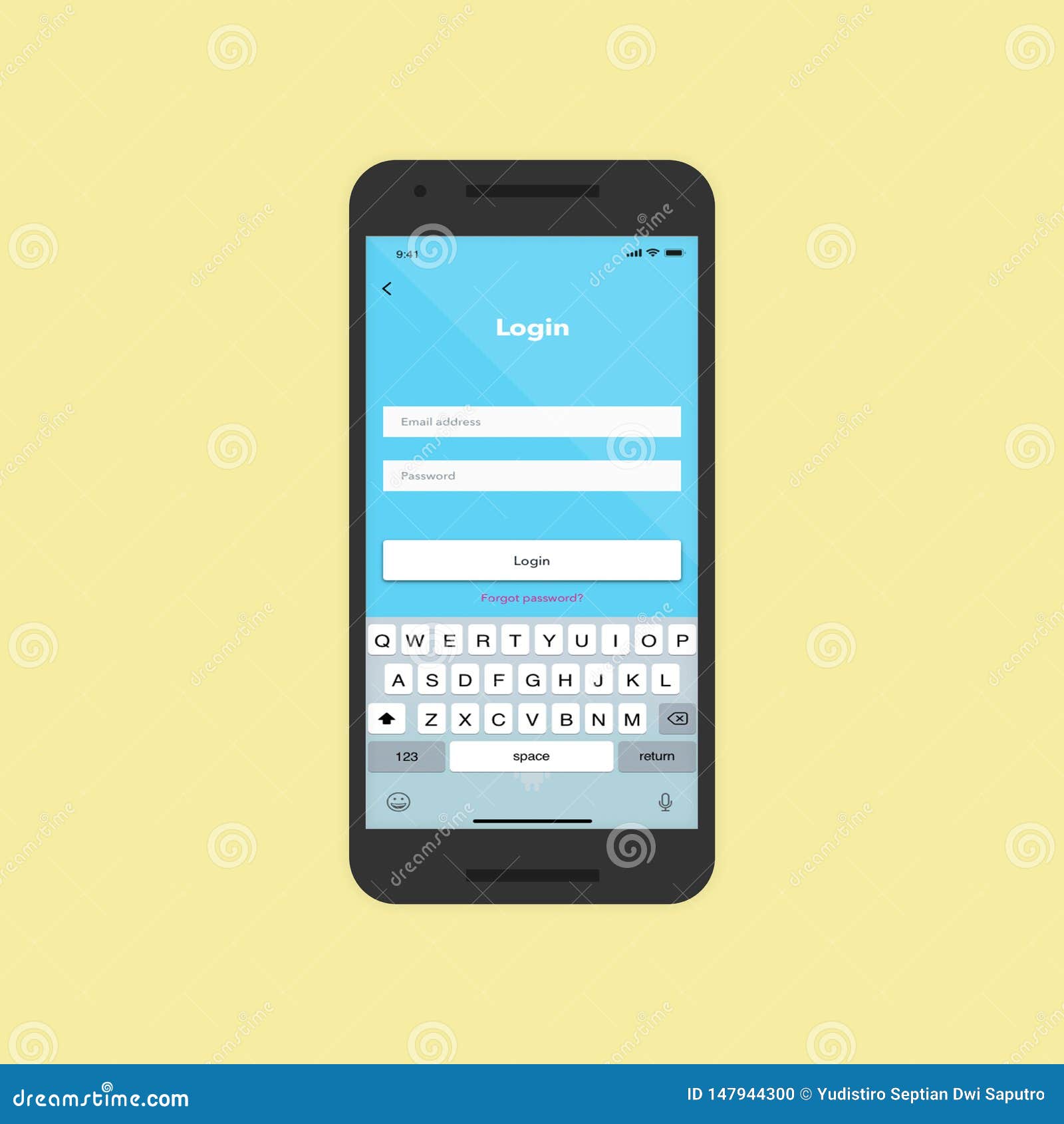 Android Mockup Simple Login Wireframe Stock Photography | CartoonDealer ...