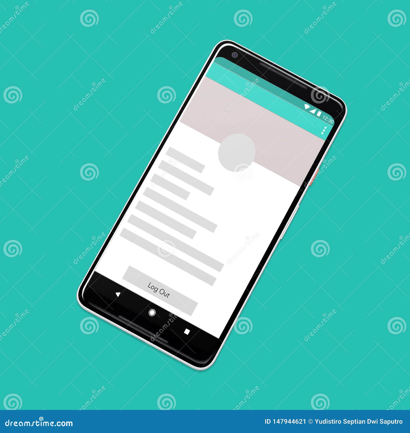 Android Mockup Simple Login Wireframe Stock Image | CartoonDealer.com ...