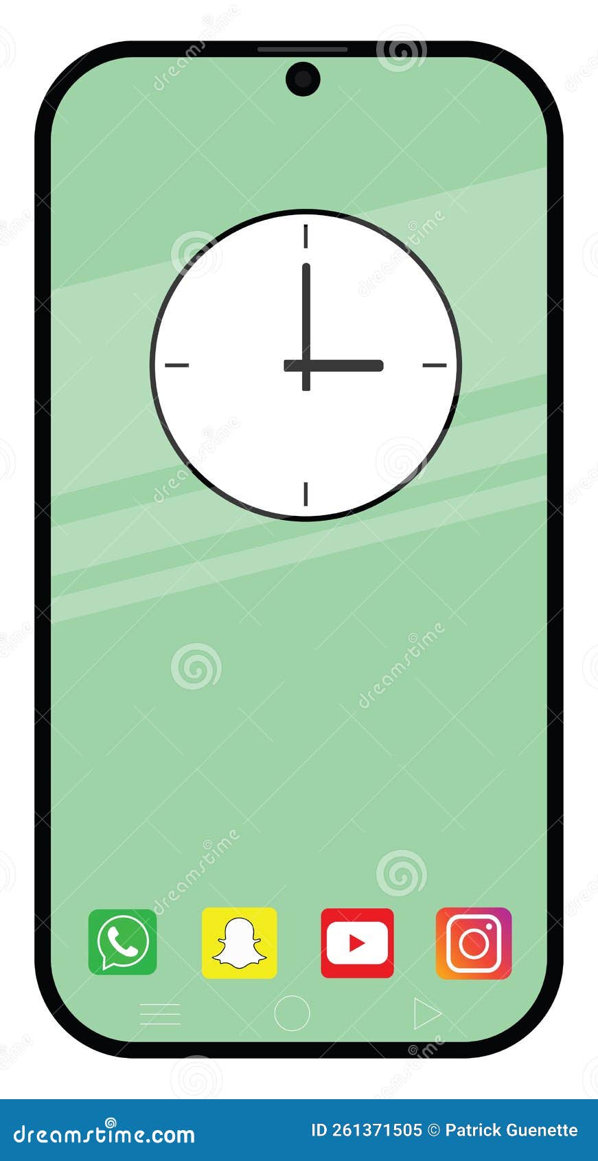 Android phone, icon stock vector. Illustration of design - 261371505