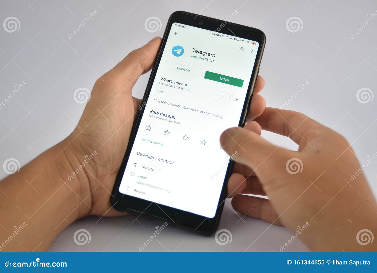 The Android Phone with Telegram App on the Screen Editorial Image ...
