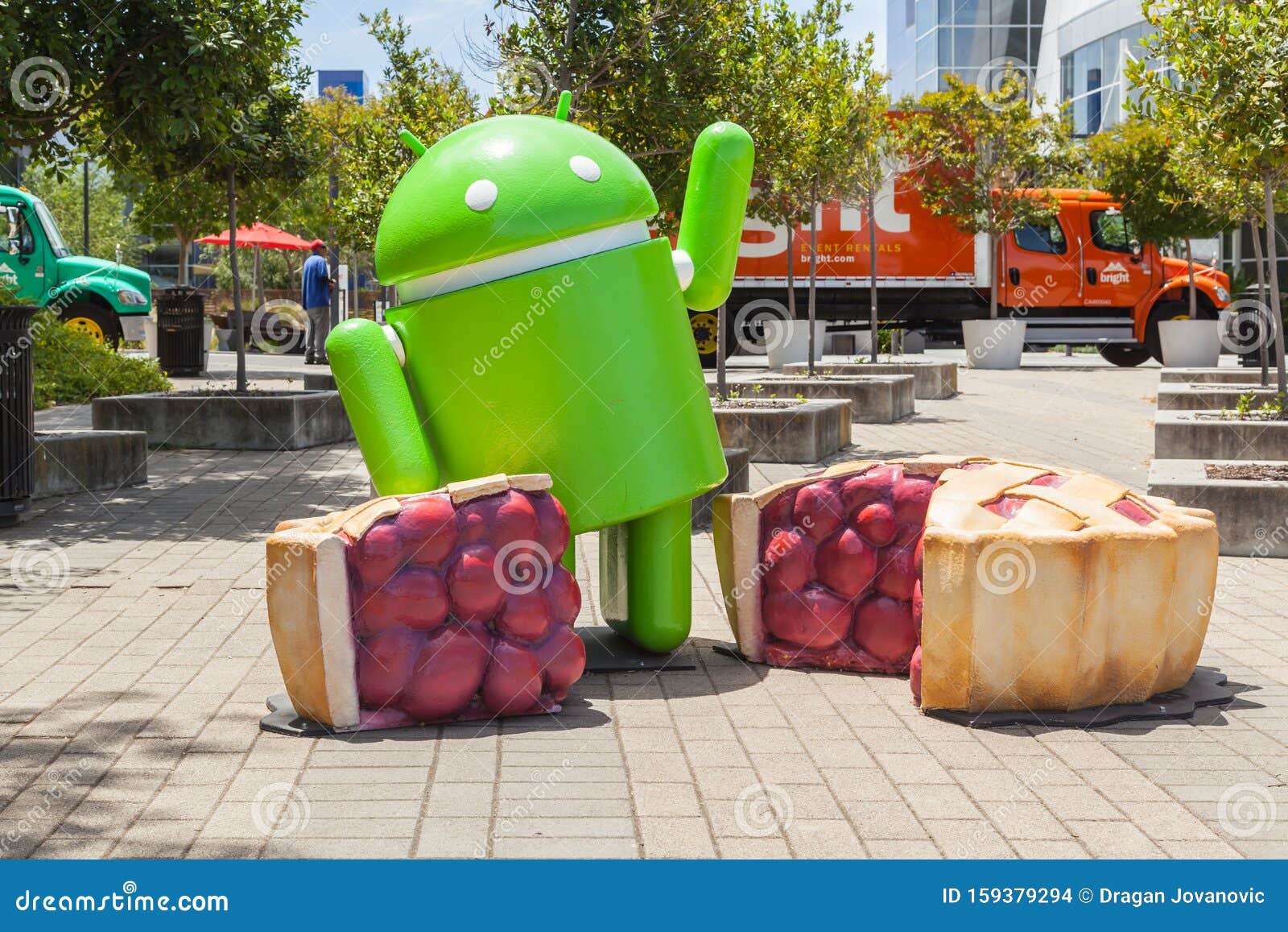 Android Pie Sculpture Located at at the Entrance To Googleplex in ...