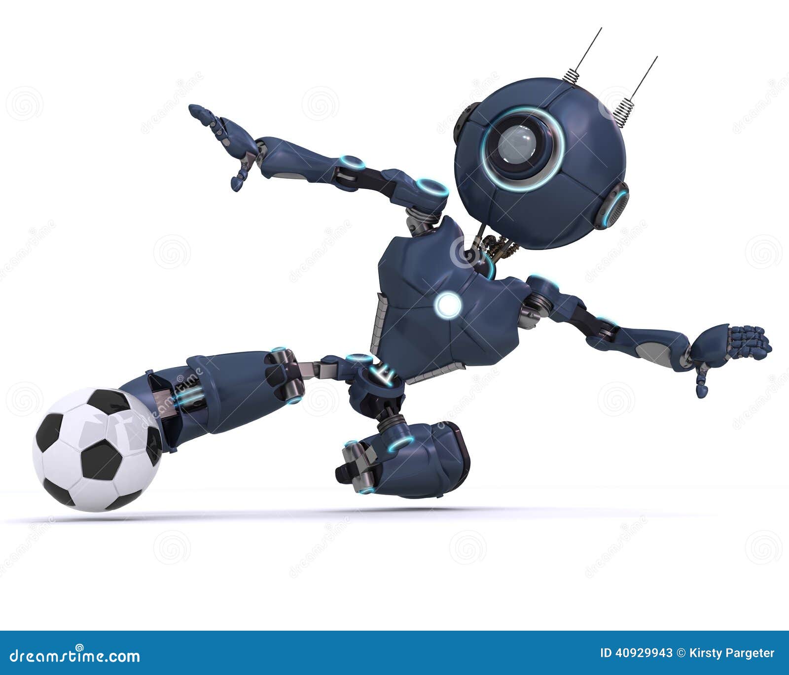 Android playing football stock illustration. Illustration of soccer ...