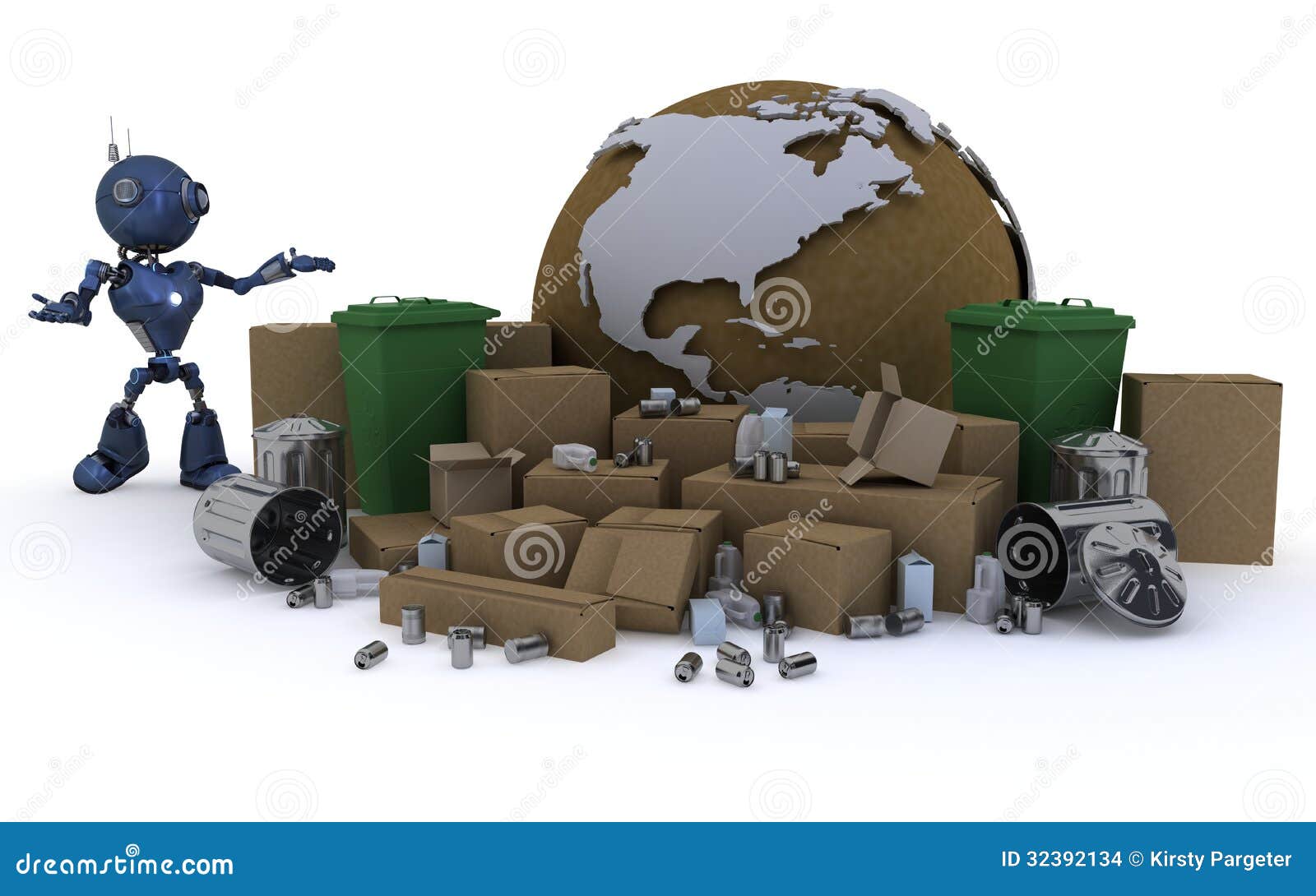 Android With Recycling Symbol Royalty-Free Stock Image | CartoonDealer ...