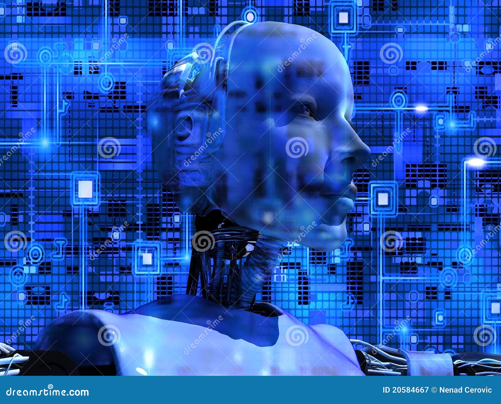 Android Reveals Internal Technology Stock Illustration - Illustration ...