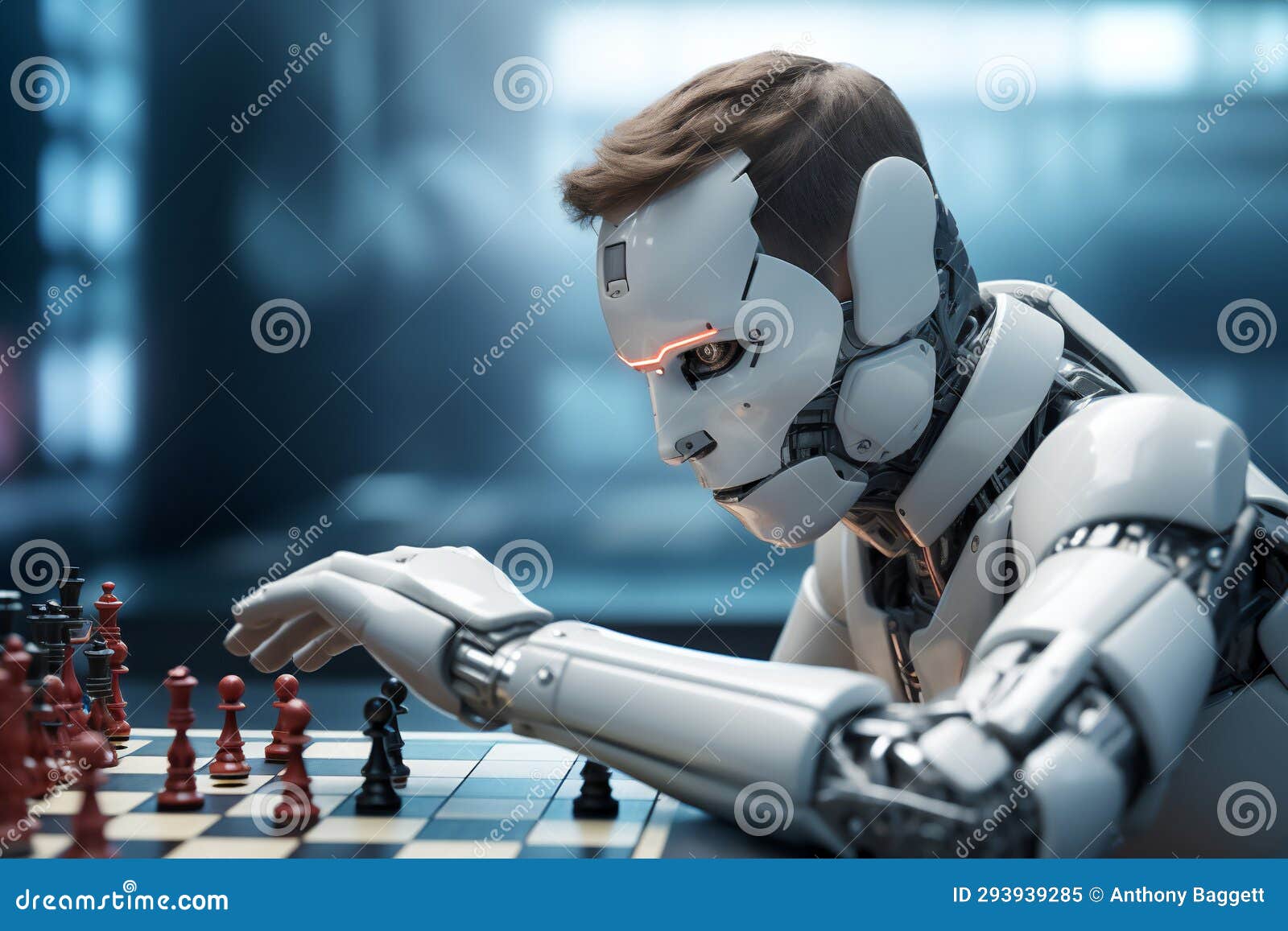 Android robot chess master stock illustration. Illustration of victory - 293939285
