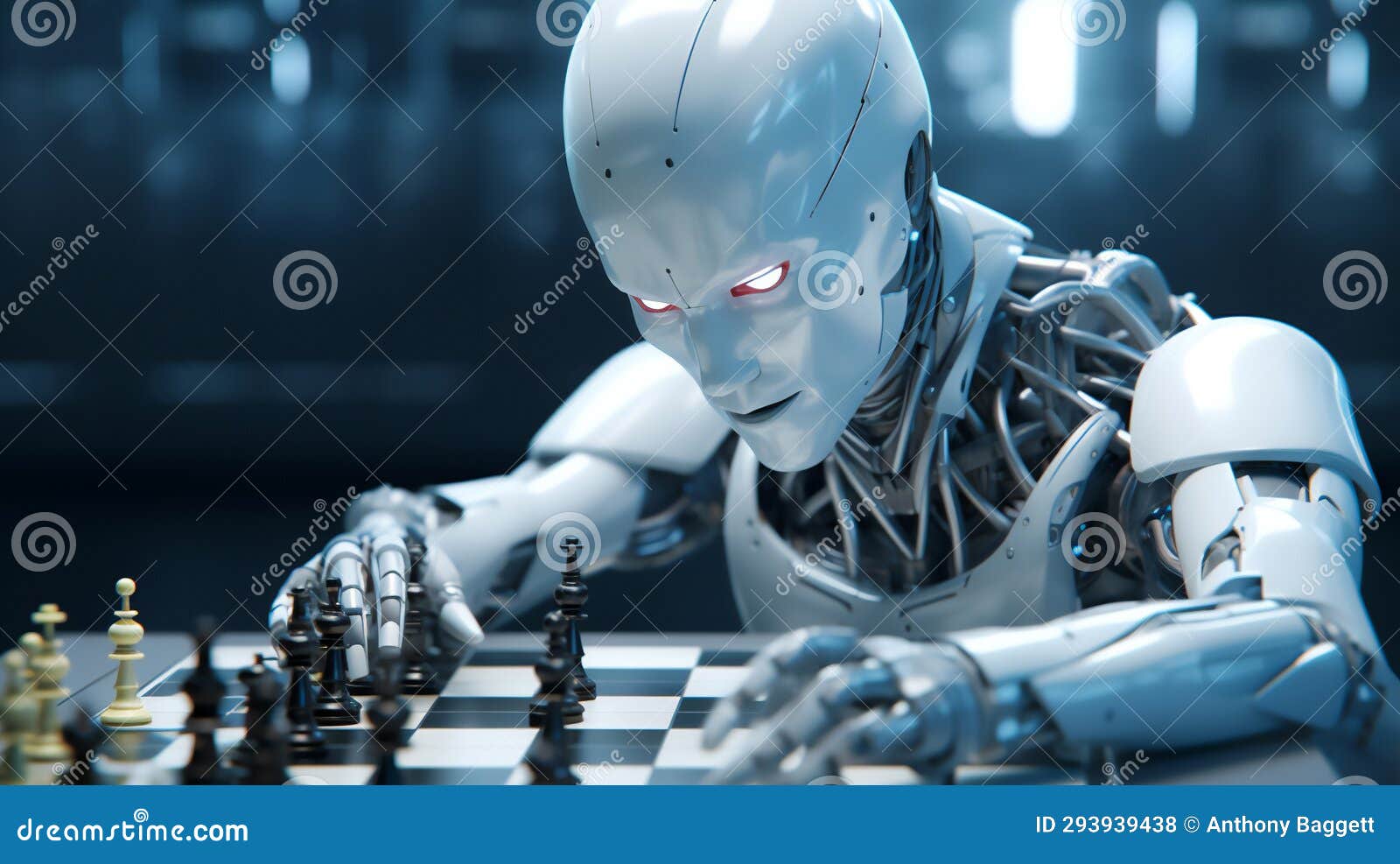 Android robot chess master stock illustration. Illustration of ...