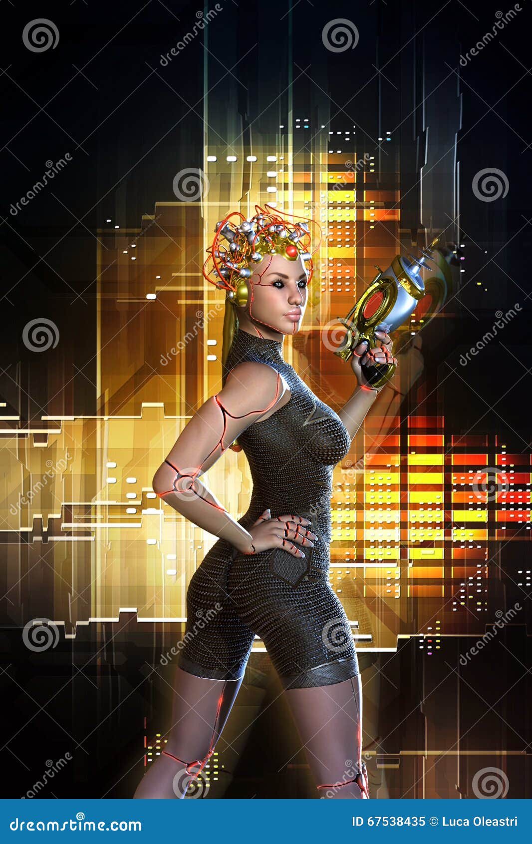 Art Girl Android Robot