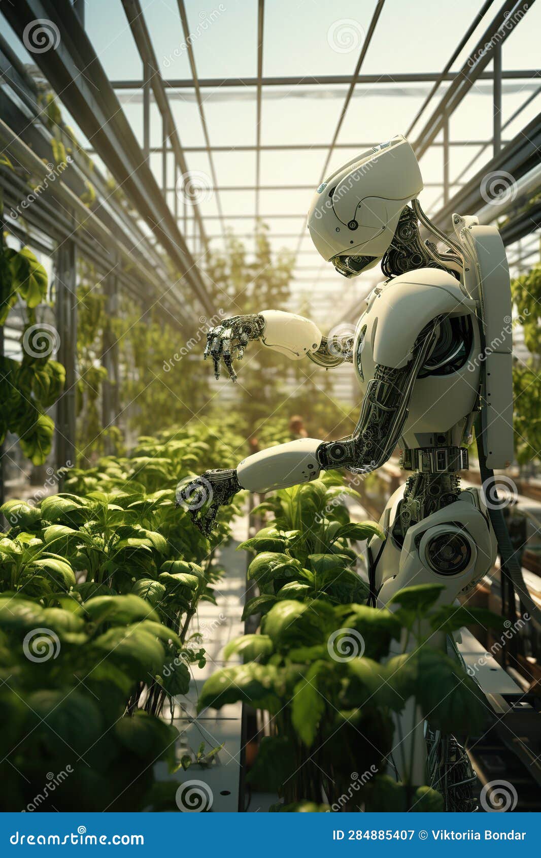 Robot Grows Humans, Futuristic Or Scifi Concept Of Cloned Humans. 3d ...