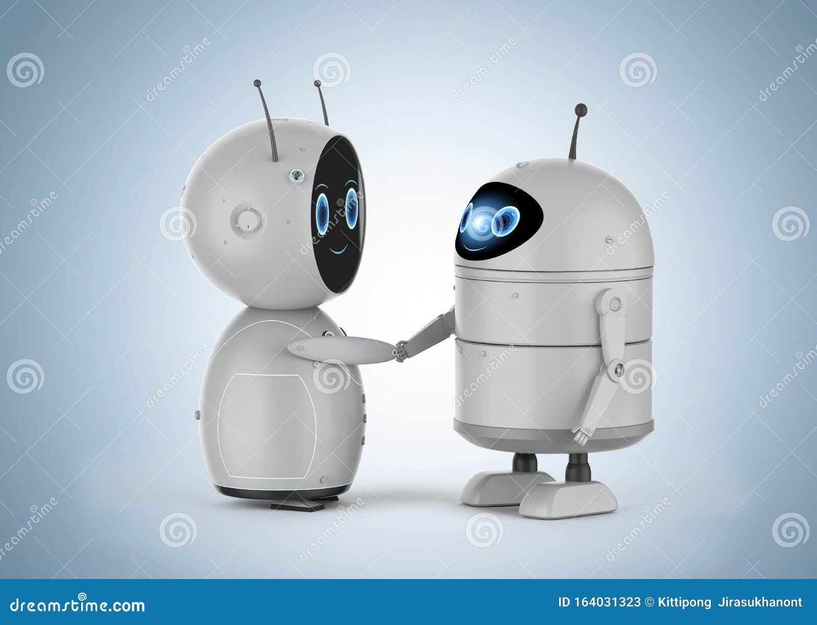 Android robot hand shake stock illustration. Illustration of ...