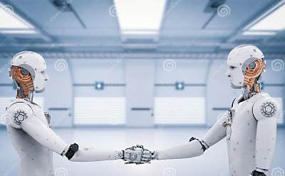 Android robot hand shaking stock image. Image of robotic - 91432333