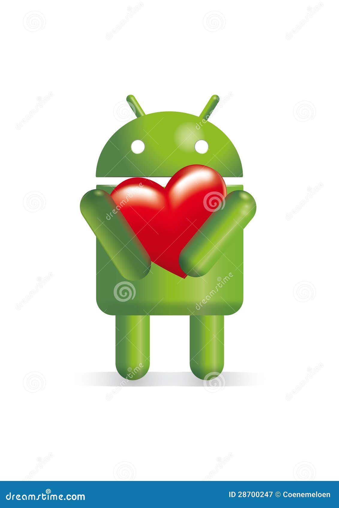 Android Robot Holding Heart Editorial Photography - Illustration of ...