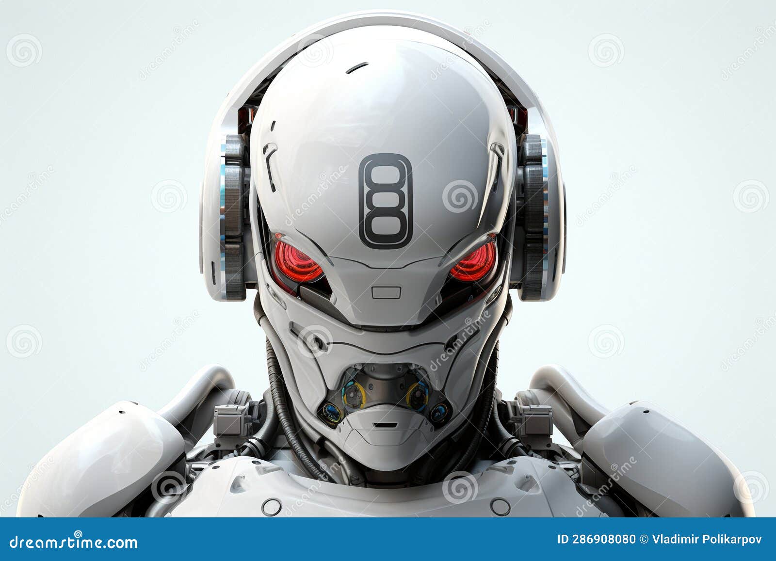 Android Robot Isolated on White Background Stock Illustration ...