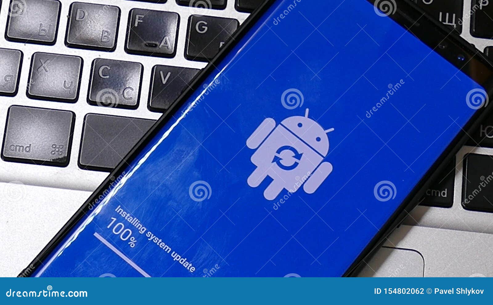 Android Robot Logo Icon on the Smart Phone Screen Stock Footage - Video ...