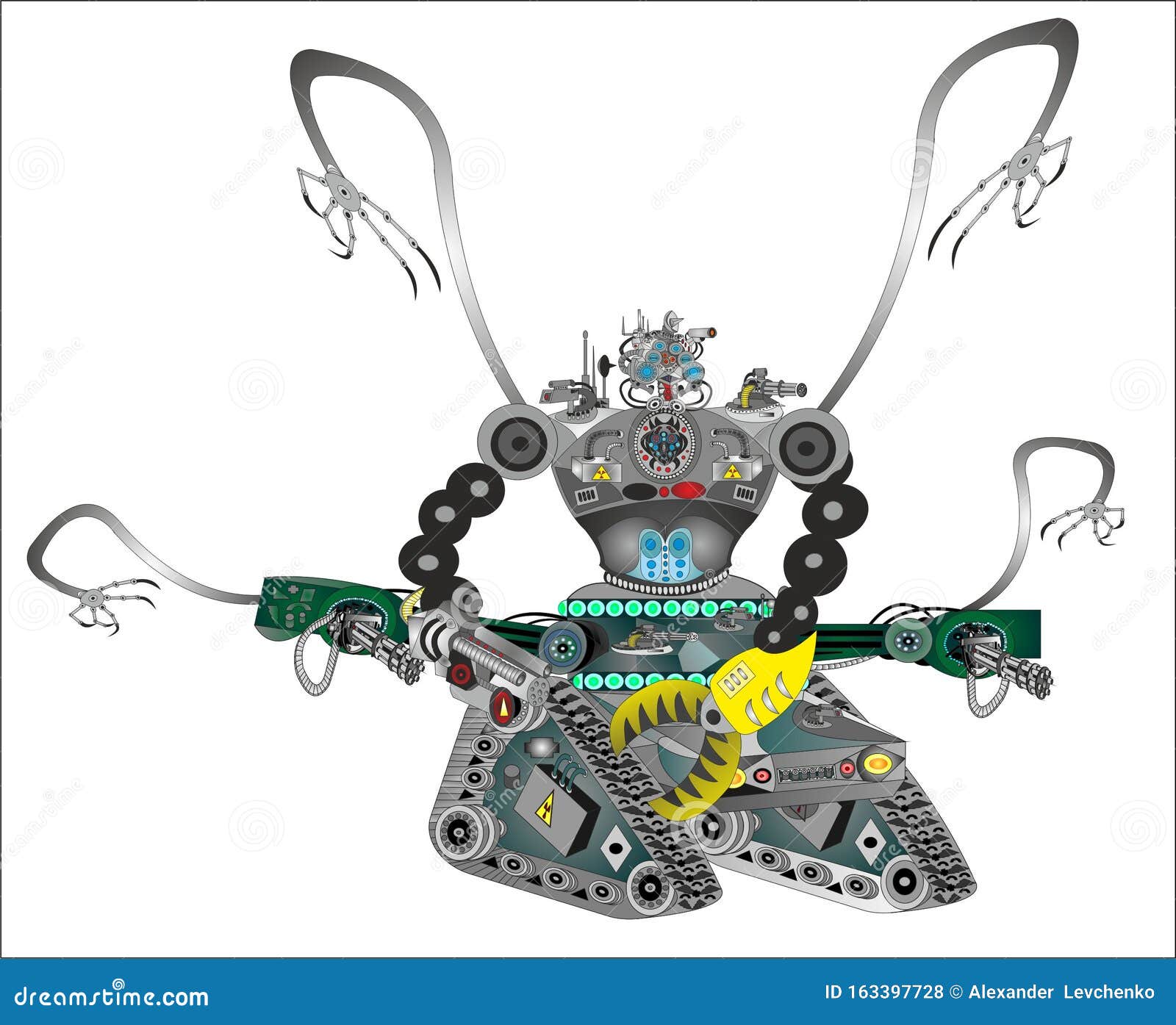 Android Robot for Military Purposes Stock Vector - Illustration of ...