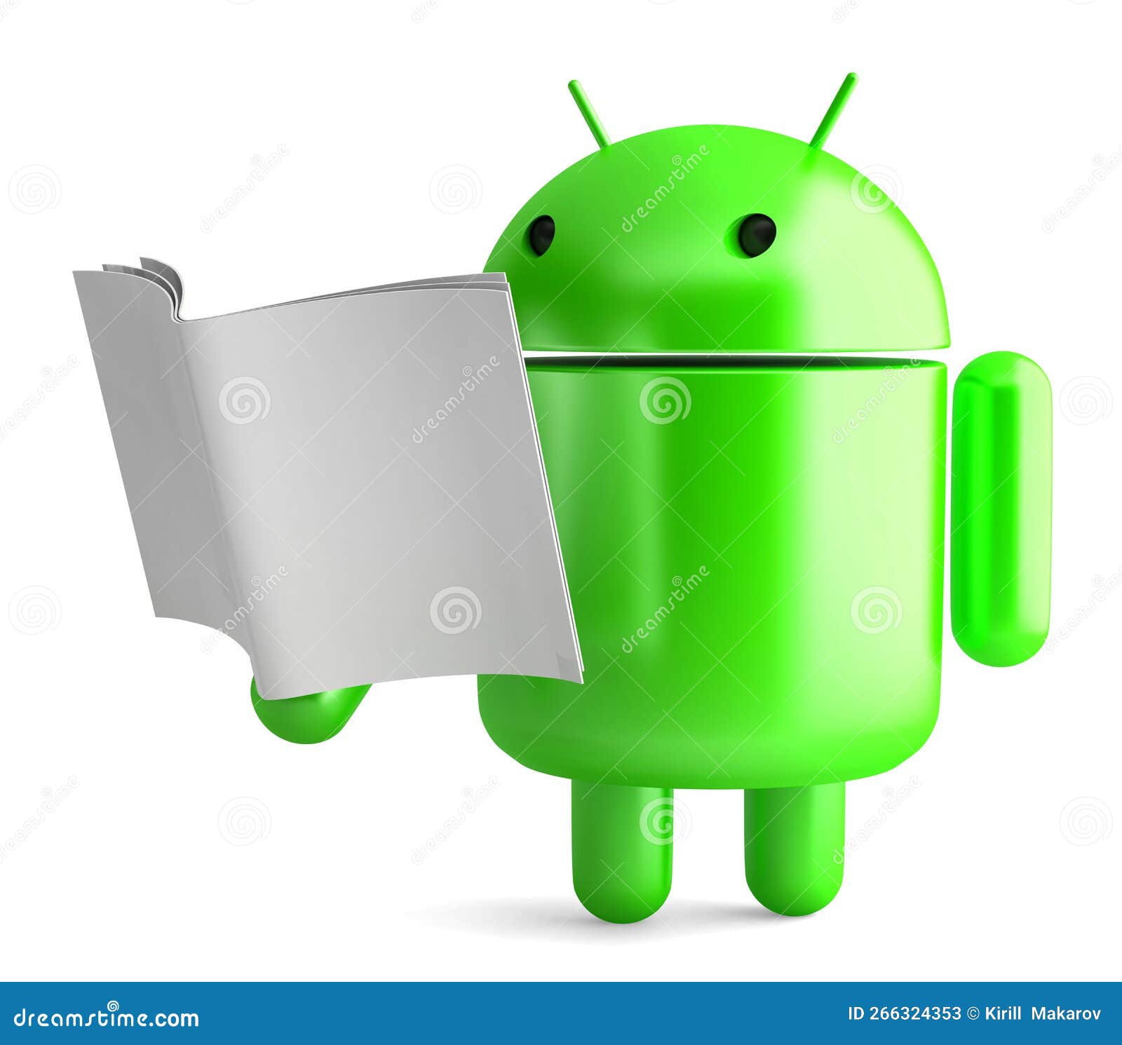 Android Robot With Text Balloon Cartoon Vector | CartoonDealer.com ...