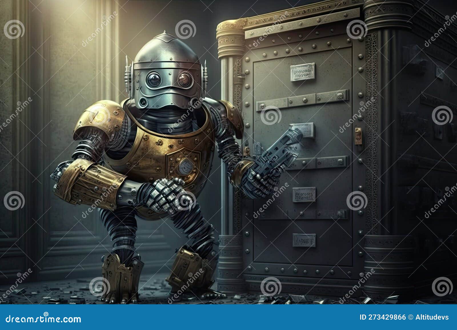 Android Robot Thief, Breaking into Bank Vault and Stealing Priceless ...