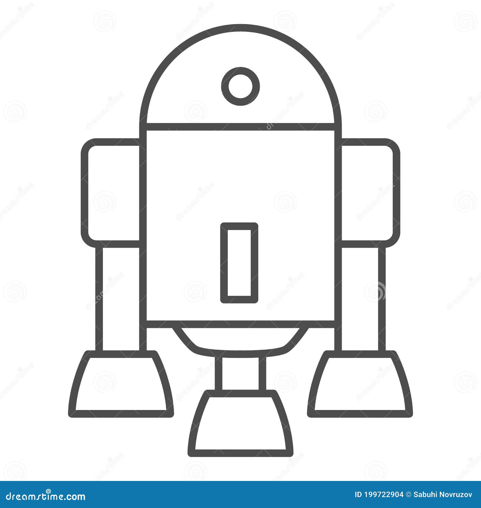 Android Robot Thin Line Icon, Robotization Concept, Android Symbol ...
