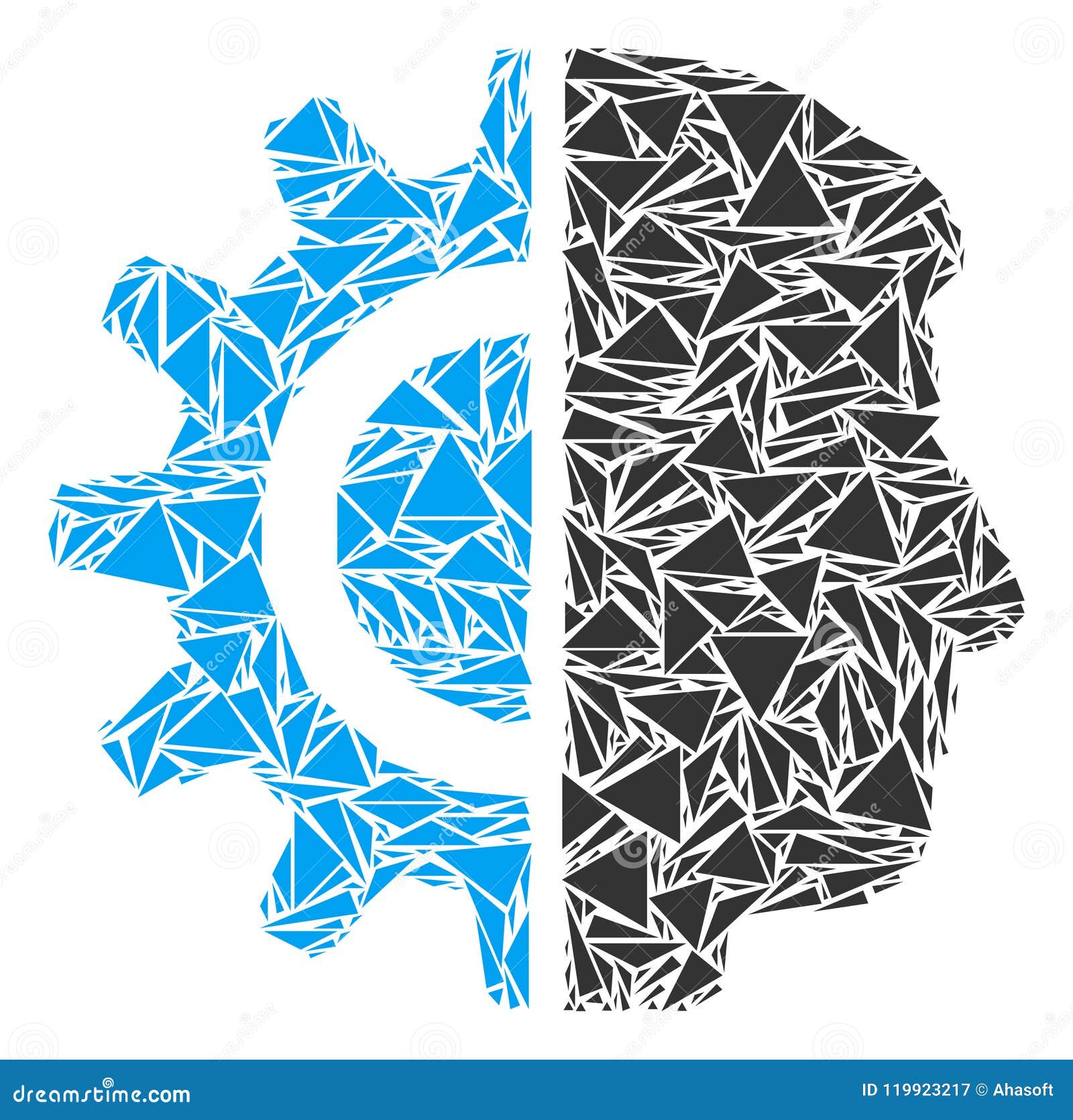 Android Robotics Mosaic of Triangles Stock Vector - Illustration of ...