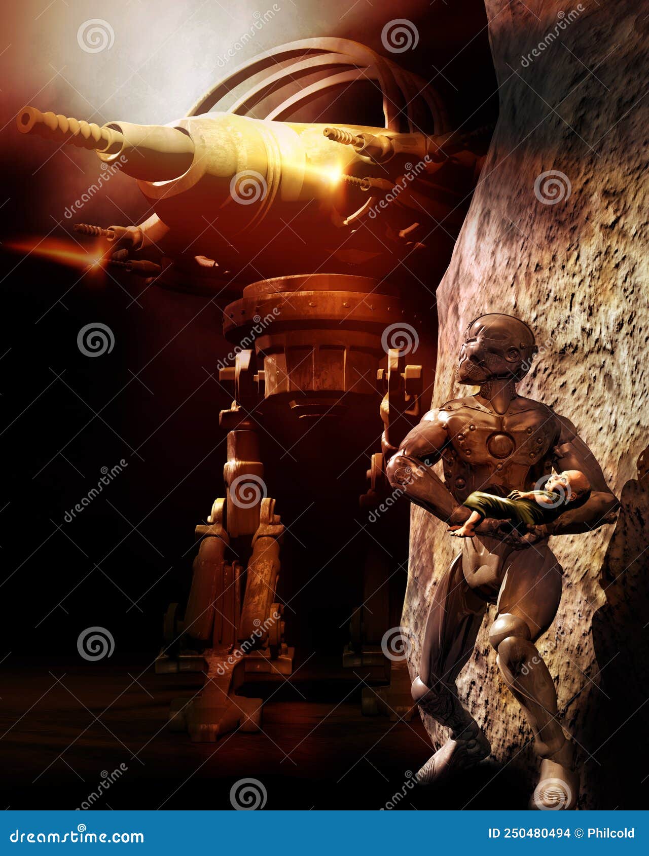 Androids Taking Care Of Babies Royalty-Free Stock Photography ...