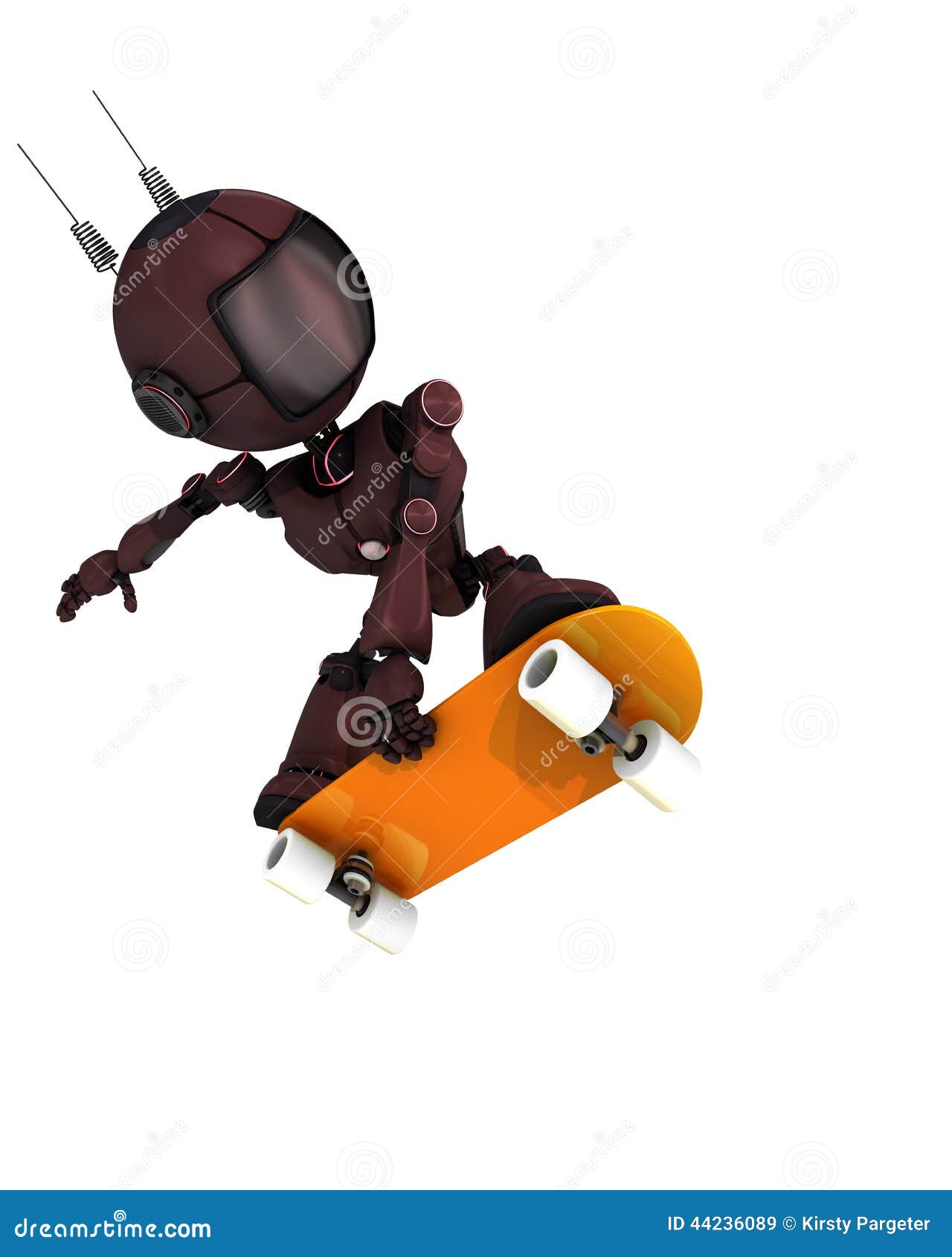 Android skateboarder stock illustration. Illustration of skateboard ...