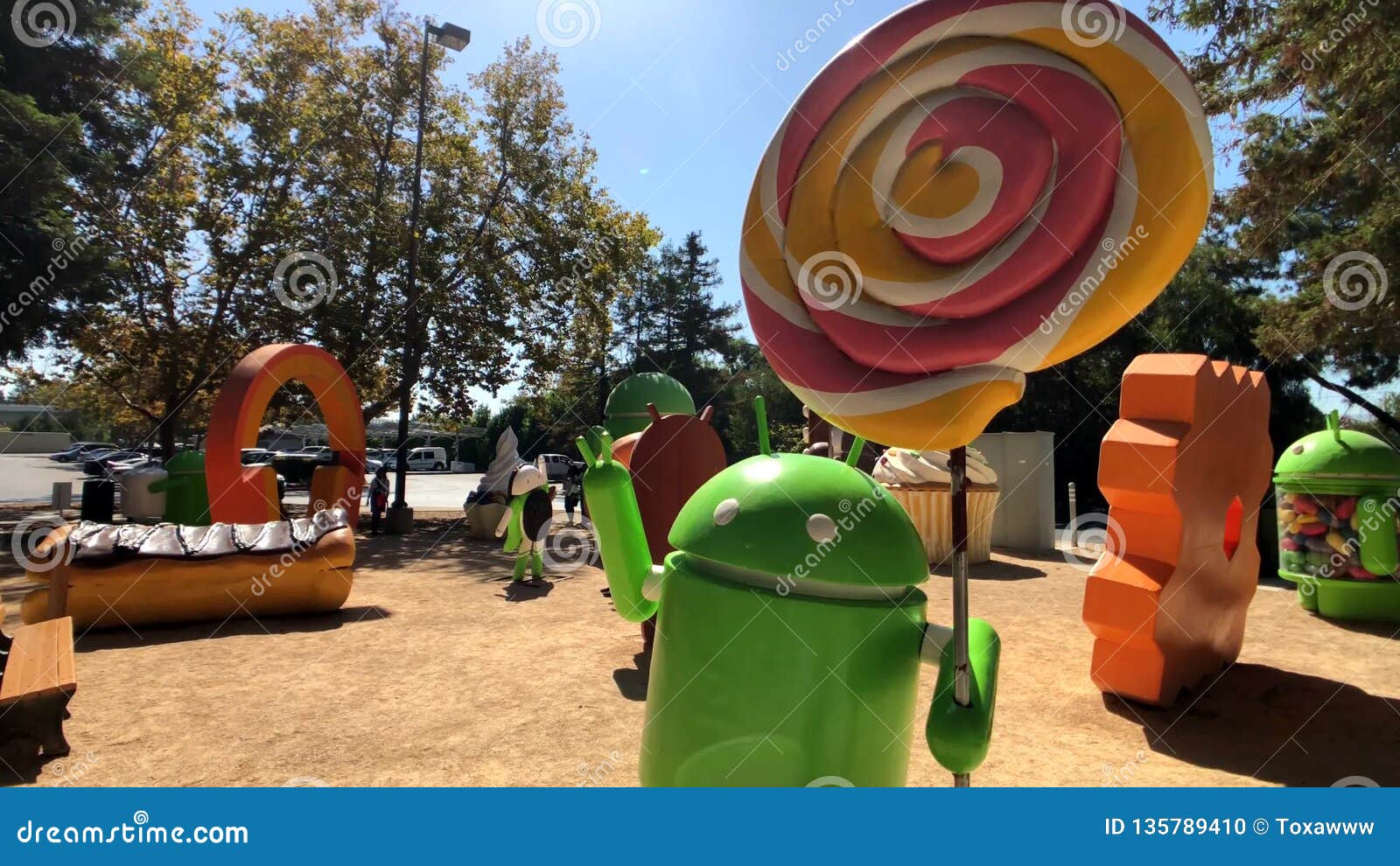 Android Statue in Googleplex Headquarters Main Office Stock Footage ...