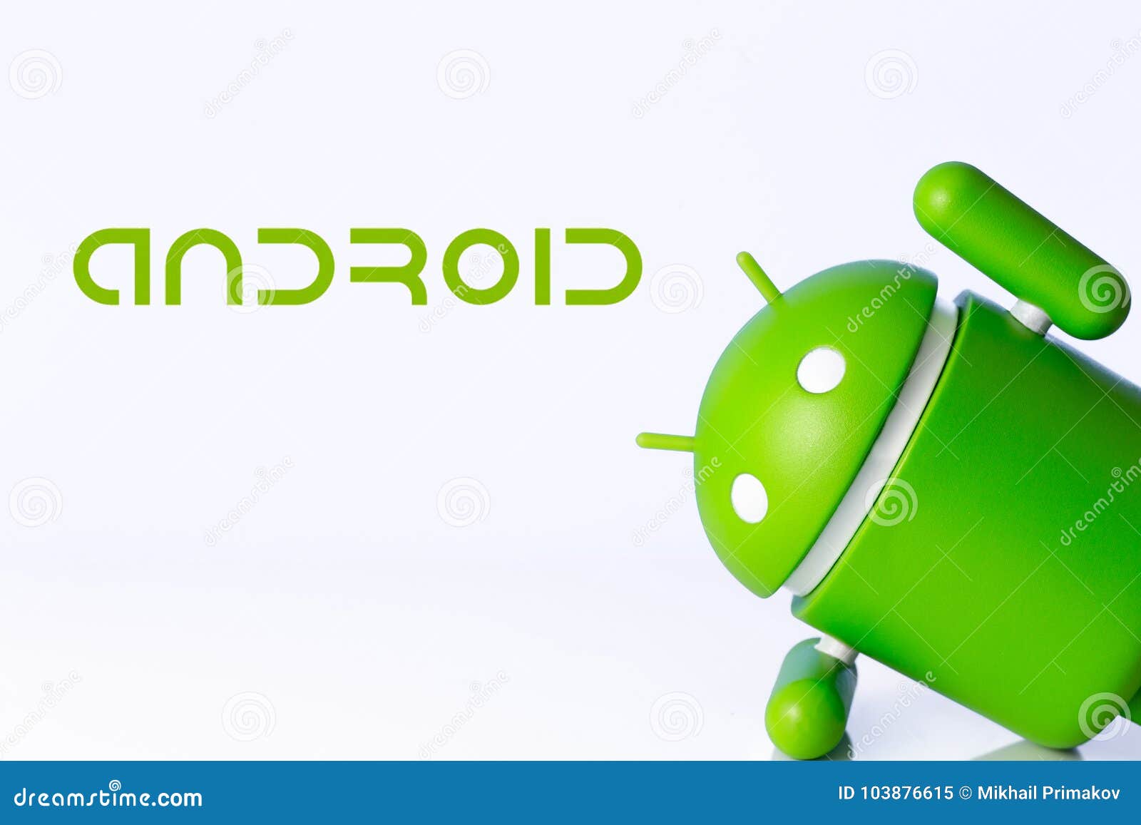 Android Symbol Figure on the White Background. Android is the O ...