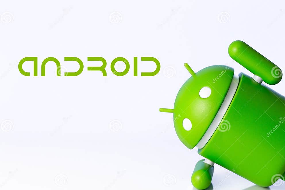 Android Symbol Figure on the White Background. Android is the O ...