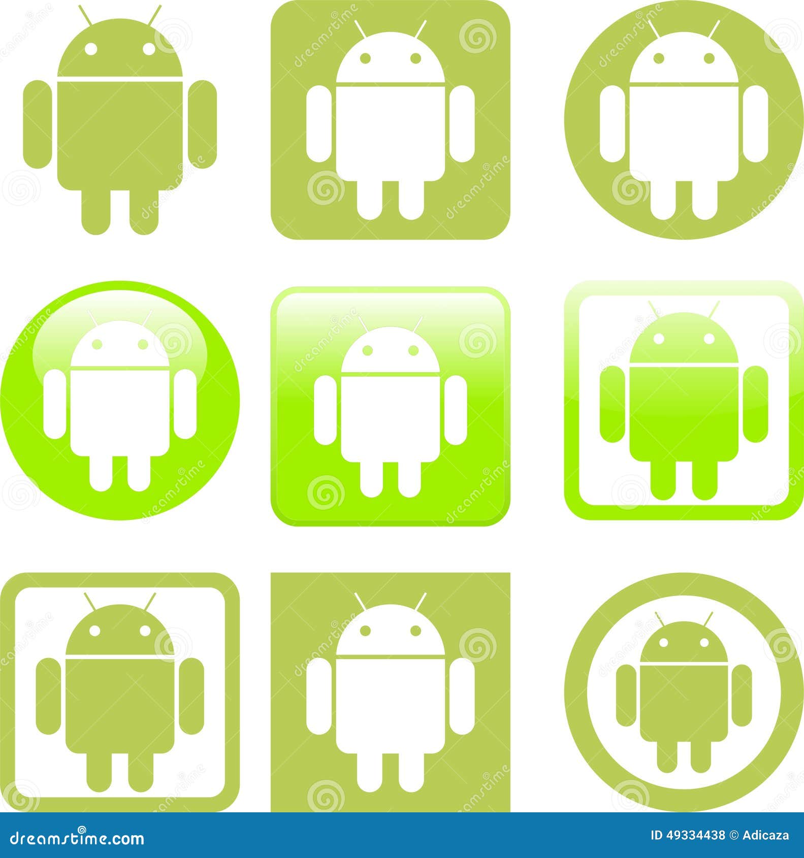 Android symboler vektor illustrationer. Illustration av android - 49334438