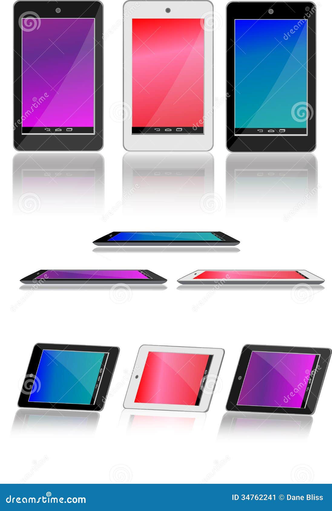 Android Tablet Pack stock vector. Illustration of android - 34762241