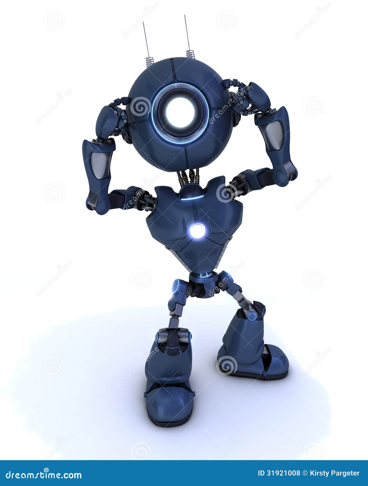 Android thinking stock illustration. Illustration of imagination - 31921008