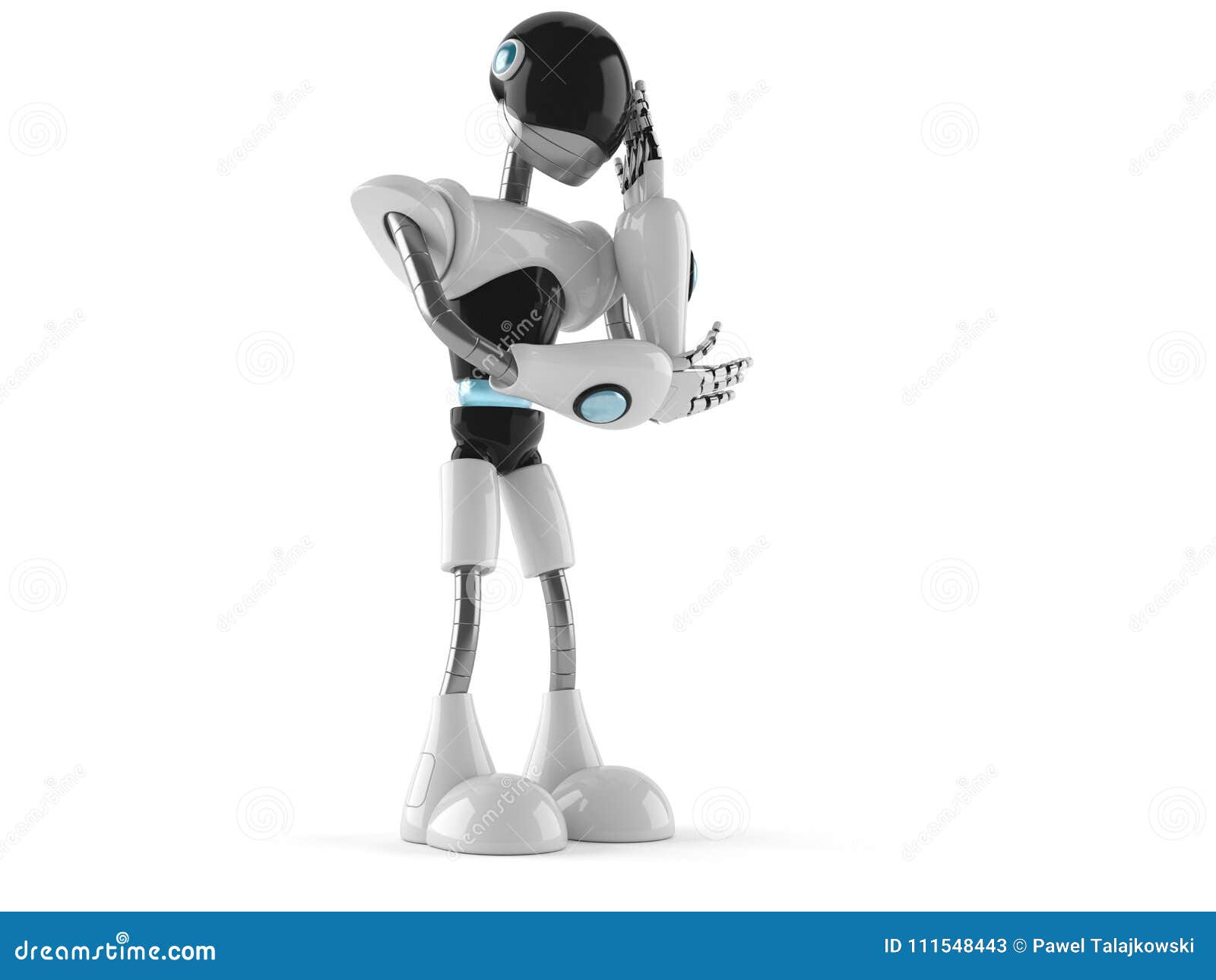 Android thinking stock illustration. Illustration of white - 111548443