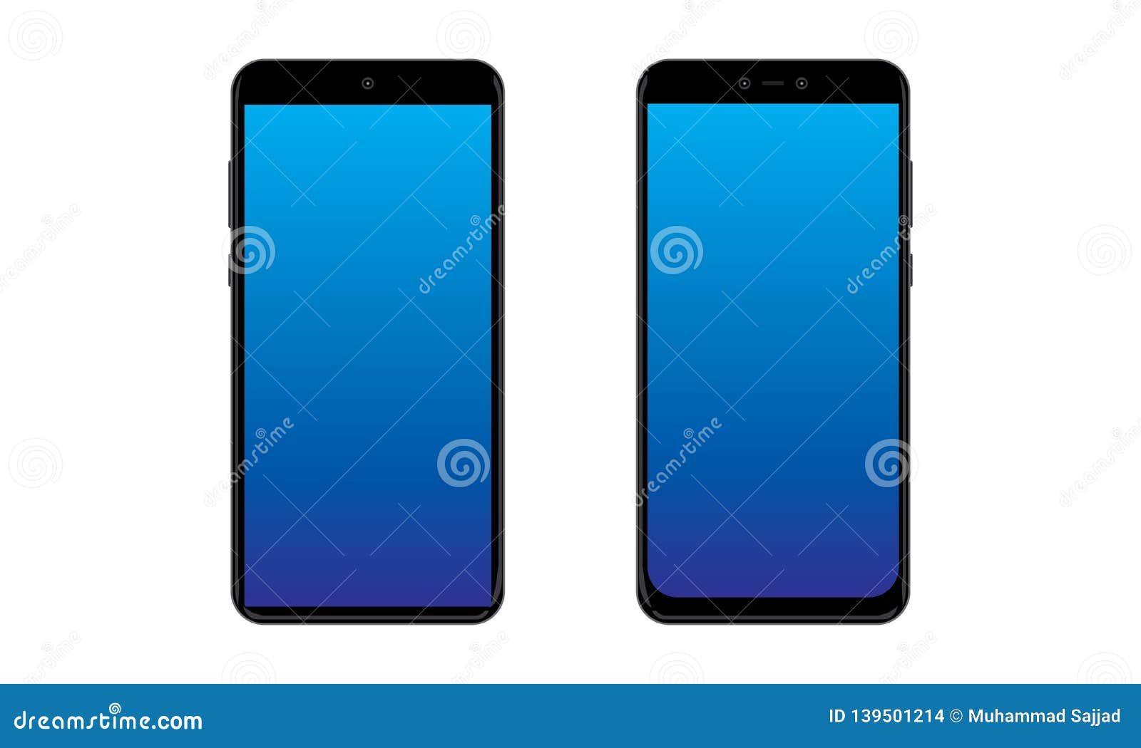 Vector Realistic Android Mobile Phone Latest Model Illustration Stock ...