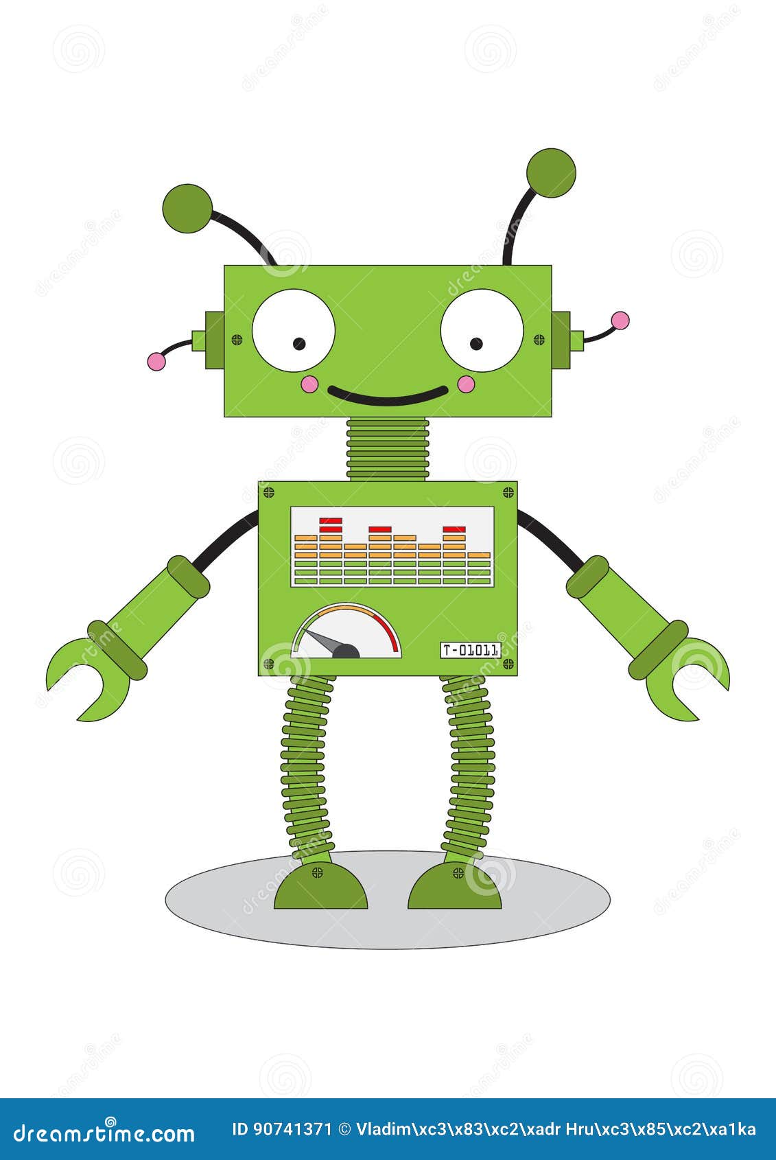 Android Toy Robot Cartoon Icon Stock Vector - Illustration of enginer ...