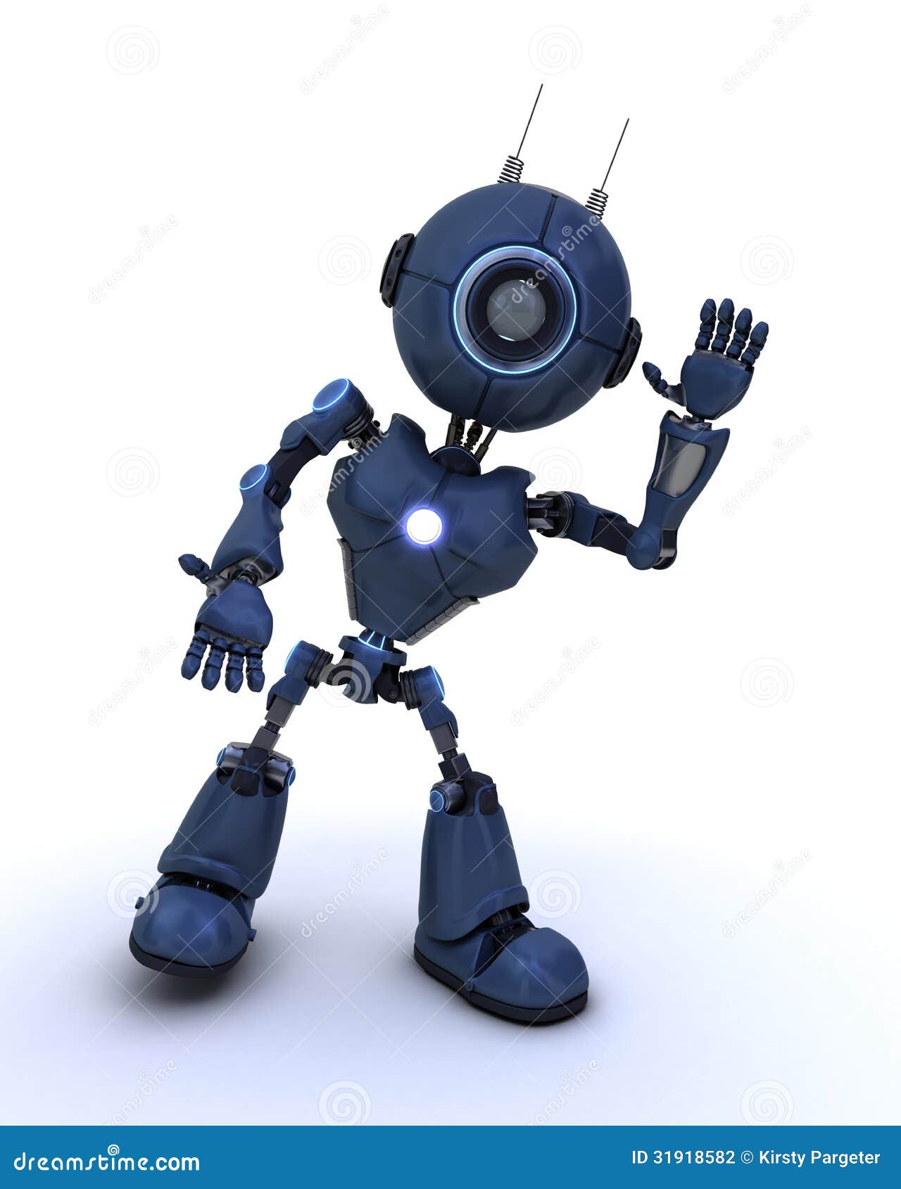 Android waving stock illustration. Illustration of greeting - 31918582