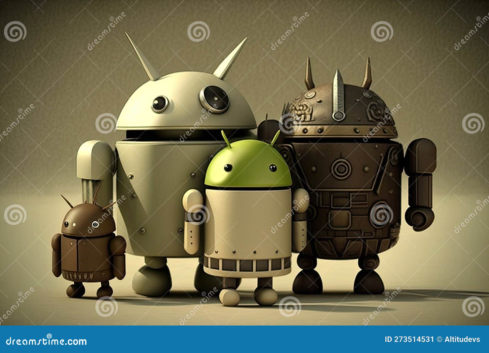 Androids of Different Shapes, Sizes, and Abilities Work Together To ...