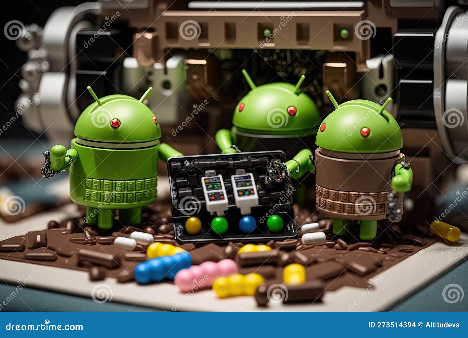 Androids Working in Hi-tech Factory, Assembling New Models with ...
