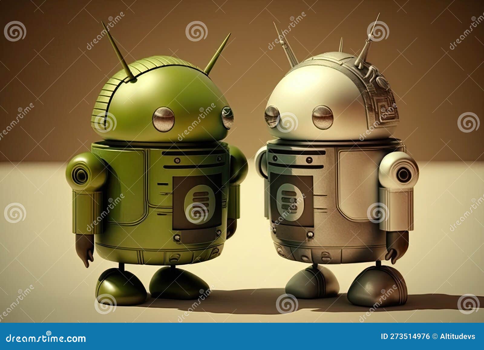 Androids Working Together on Complex Project, with Their Unique Roles ...