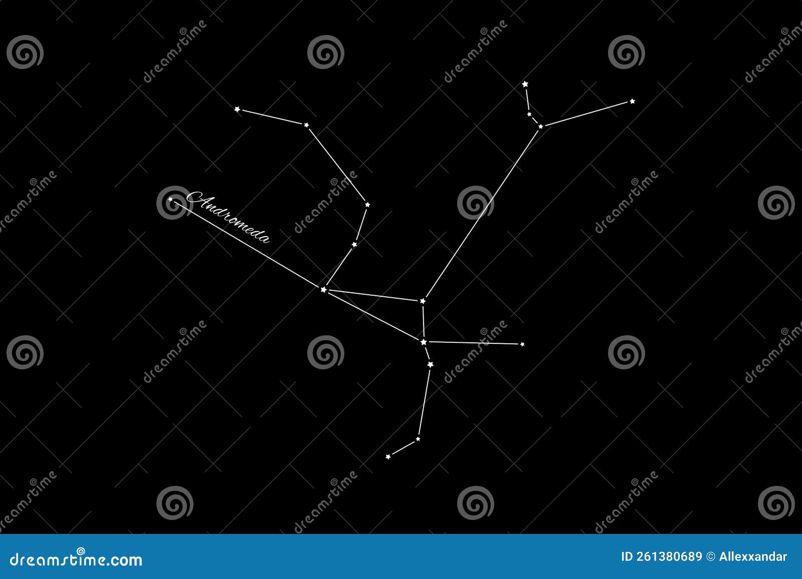 Andromeda Constellation, Cluster of Stars Stock Image - Image of ...