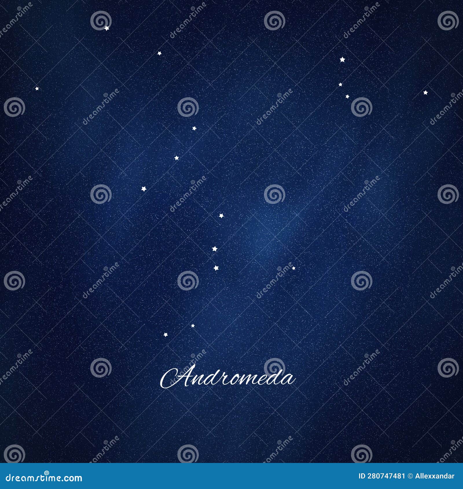 Andromeda Constellation, Cluster of Stars Stock Image - Image of ...