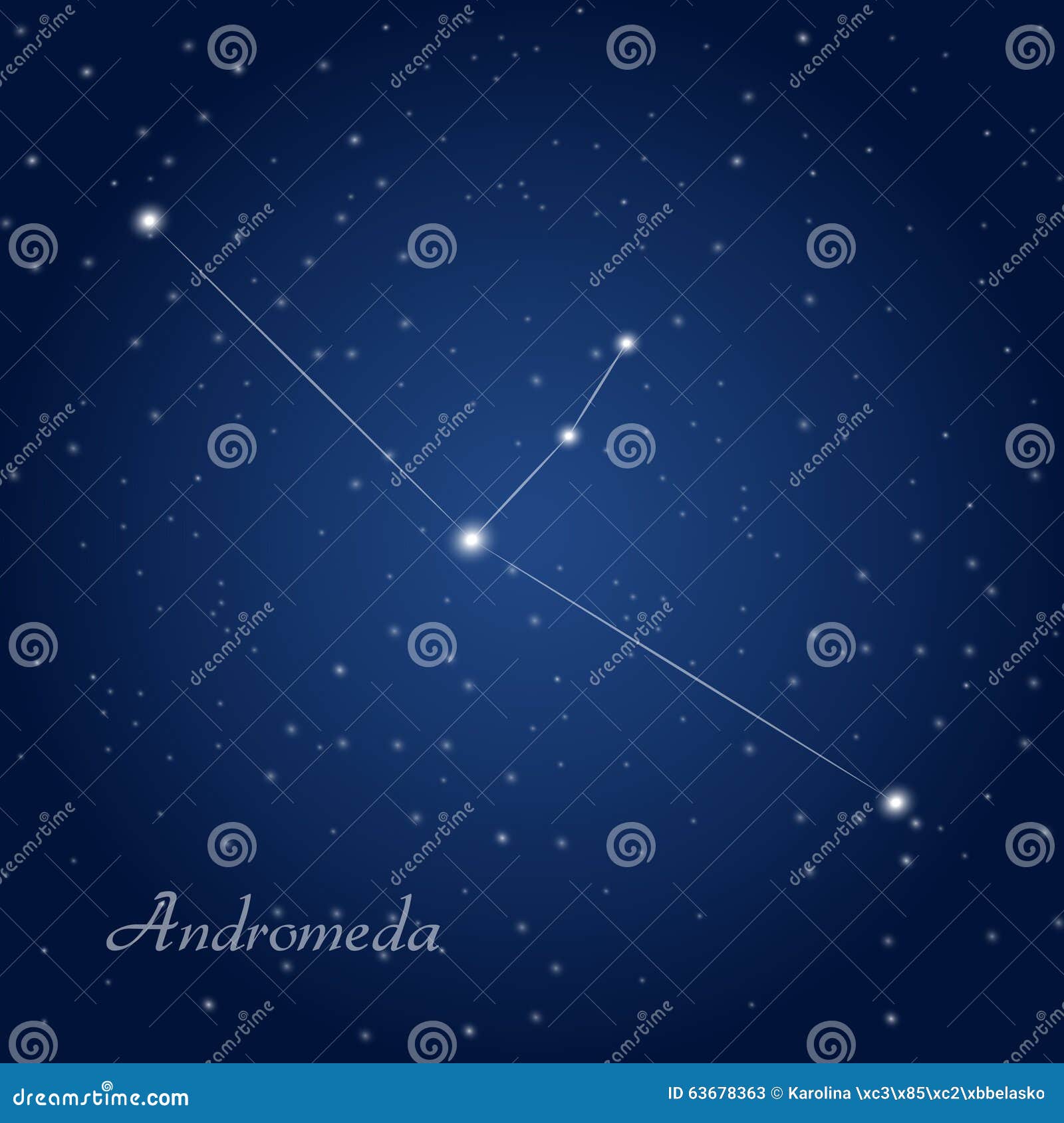 Andromeda constellation stock vector. Illustration of observation ...