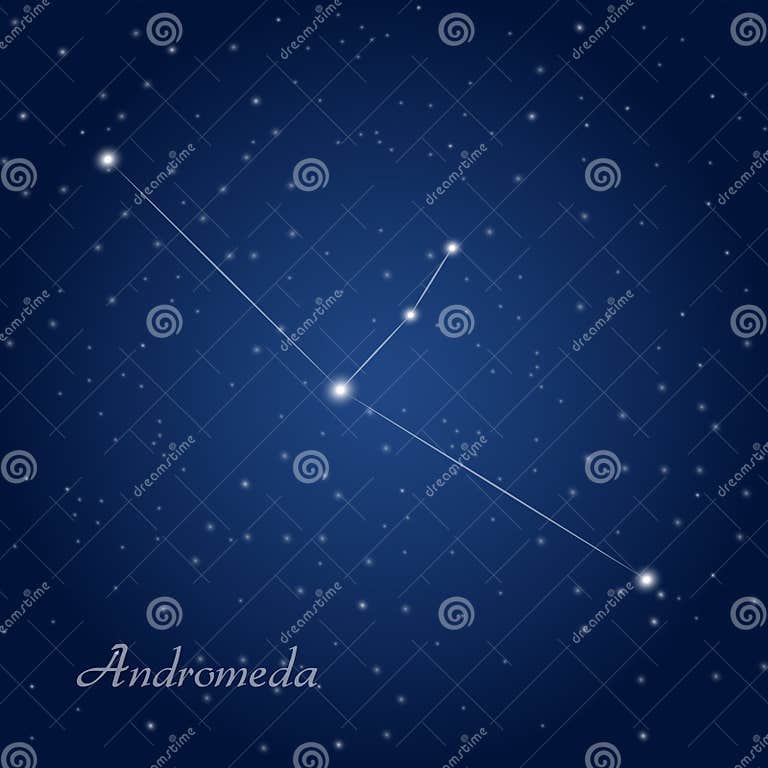 Andromeda constellation stock vector. Illustration of observation ...